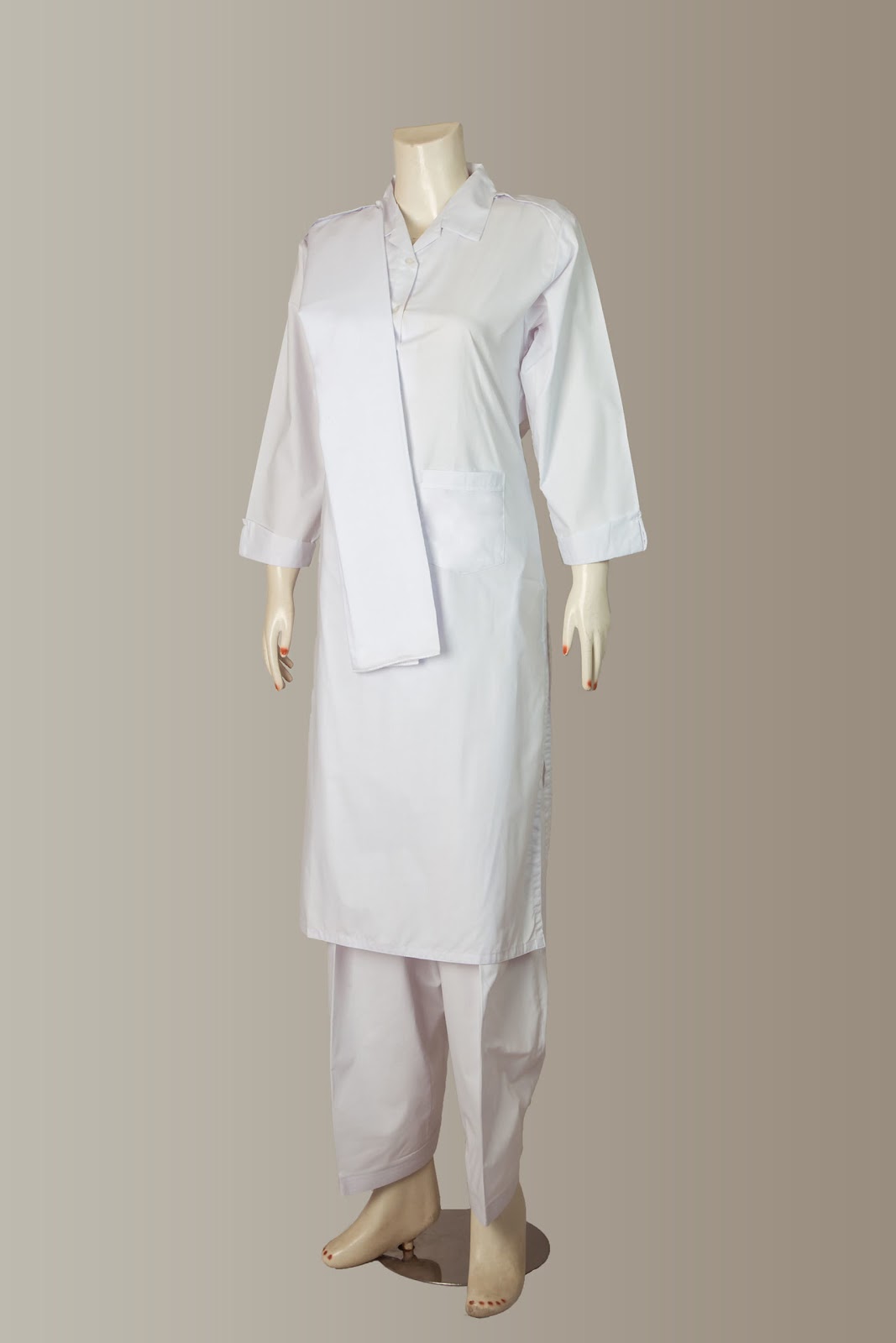 69923983 - Girls Uniform white shalwar qameez XL