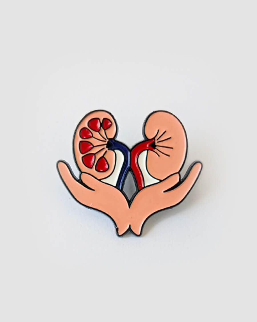 02742388 - Kidney in Hands Brooch