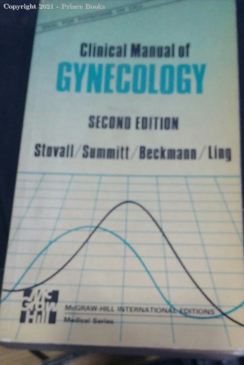 9780071128193 - clinical manual of gynecology, 2e