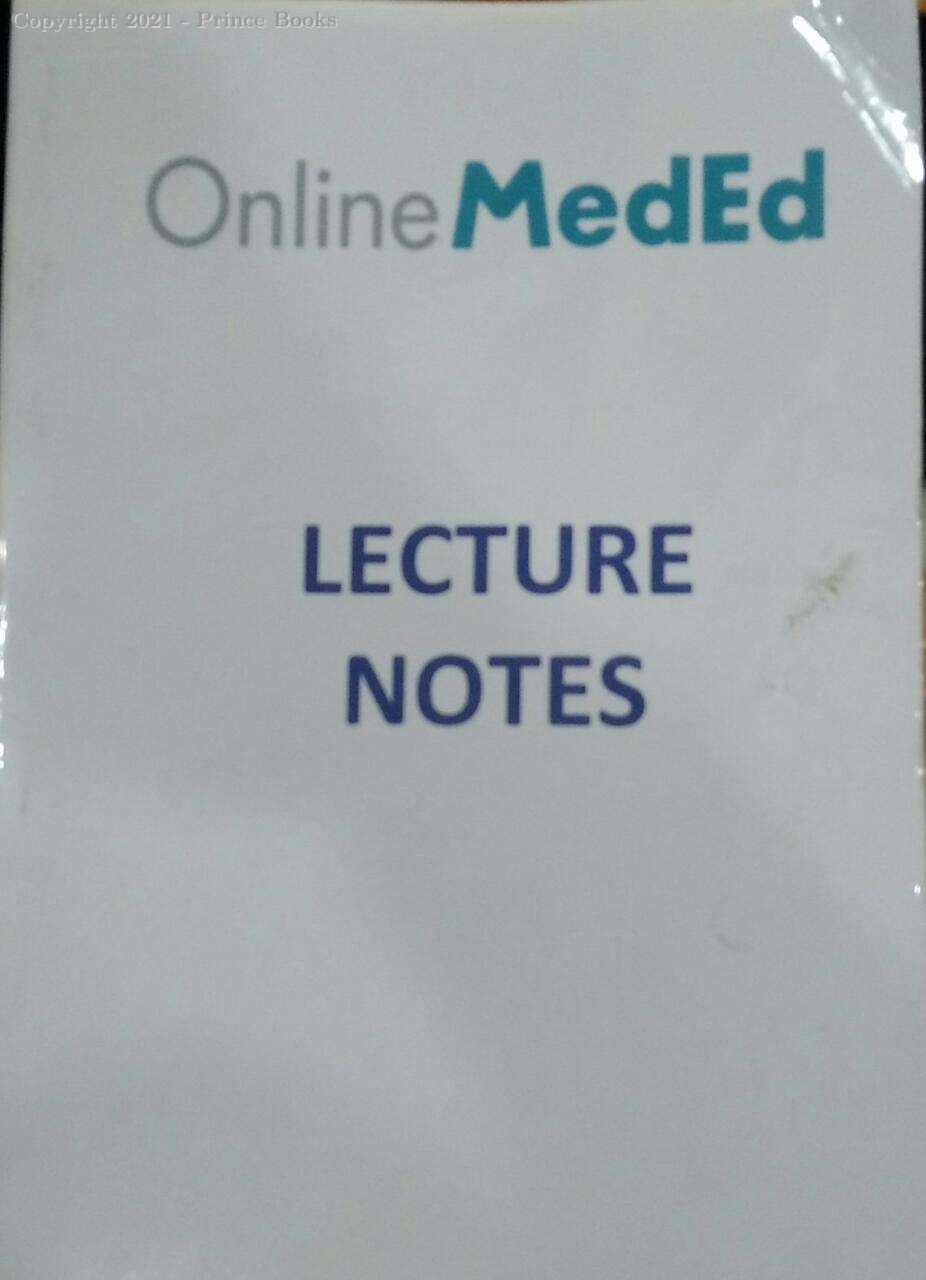 18159861 - online meded lecture notes, 1e