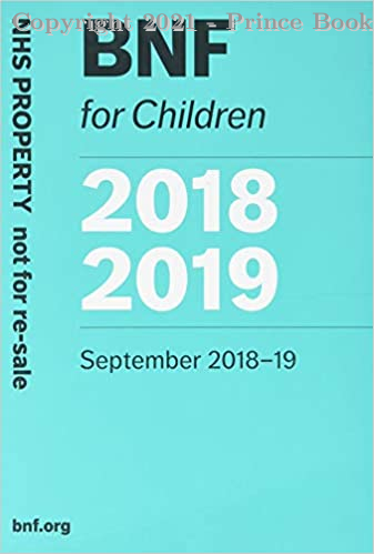 9780857113368 - BNF for Children 2018-2019