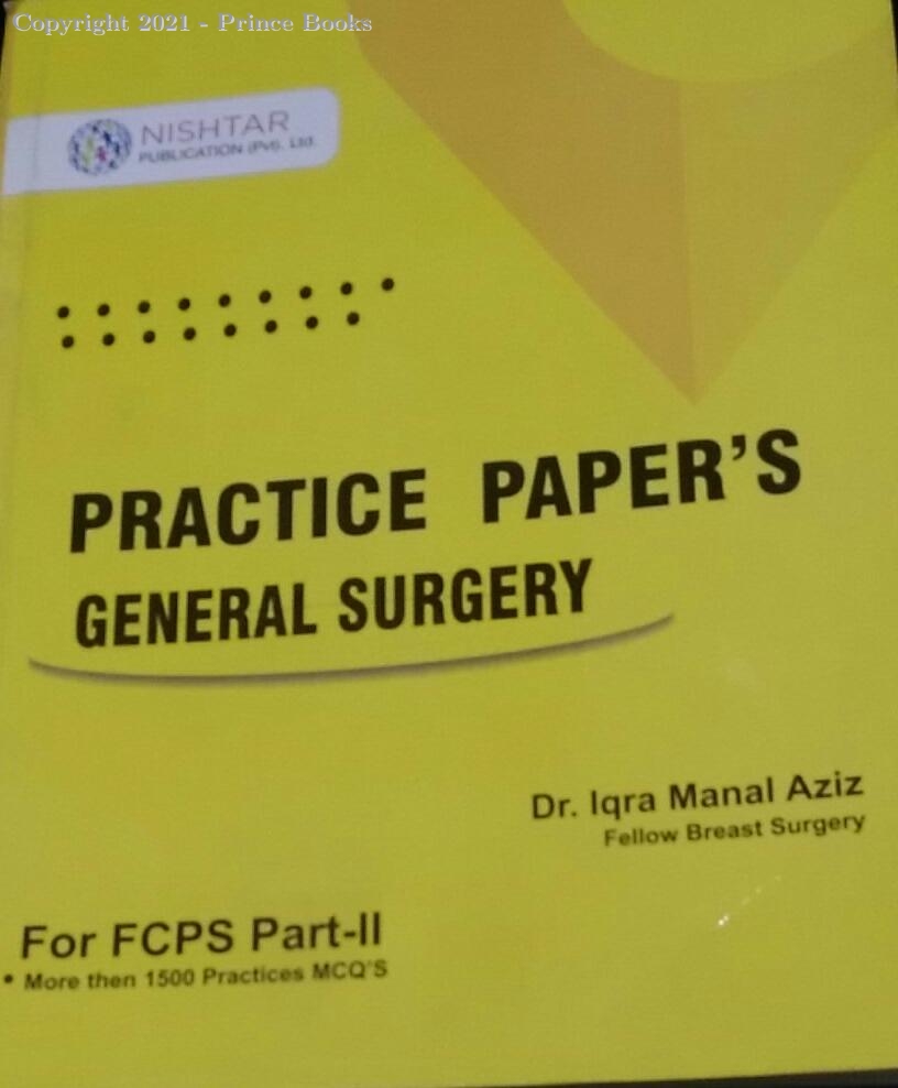 9781234567897 - practice paper's general surgery for fcps part 2